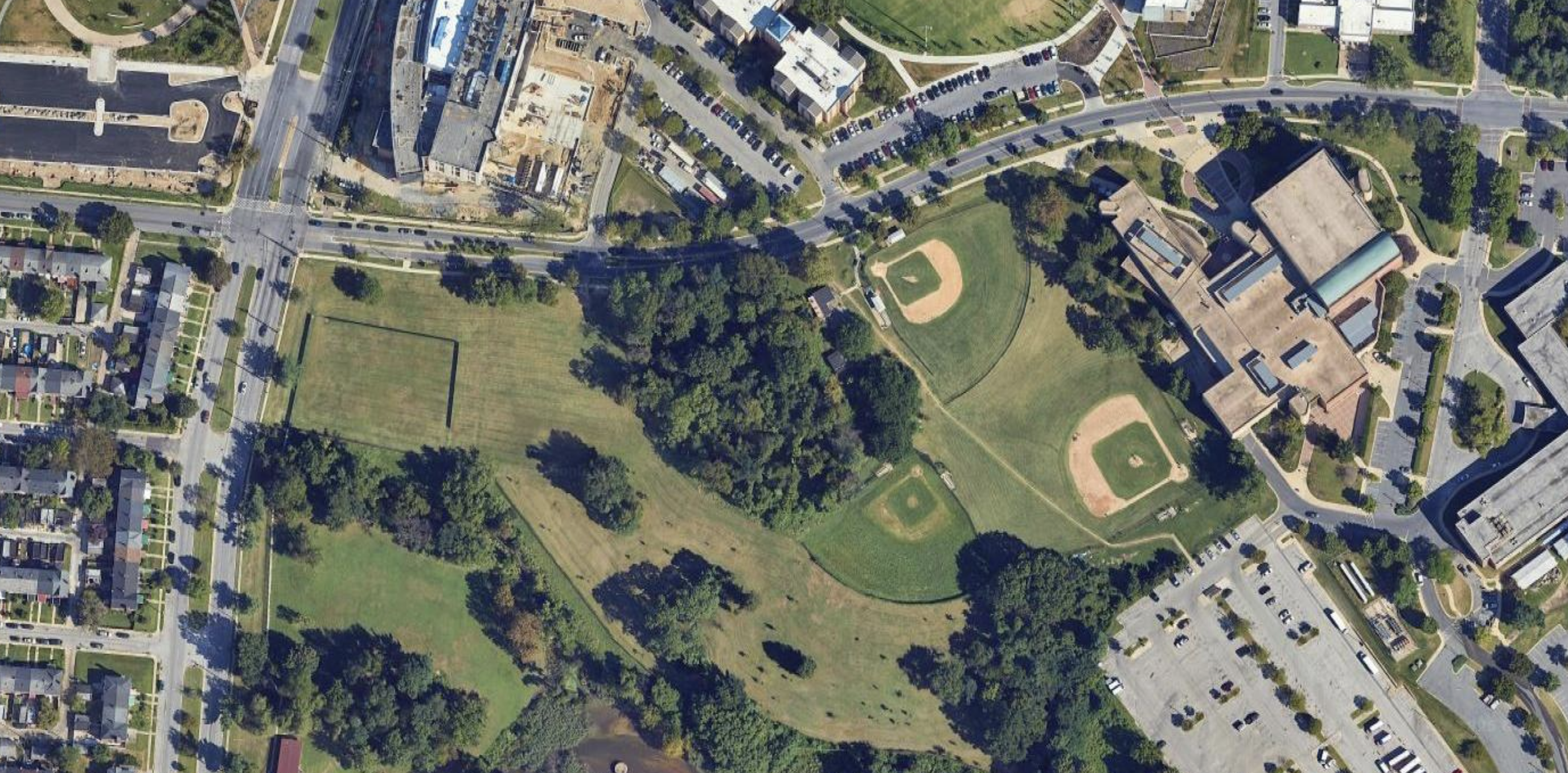 Canopy | Building beyond the bleachers.